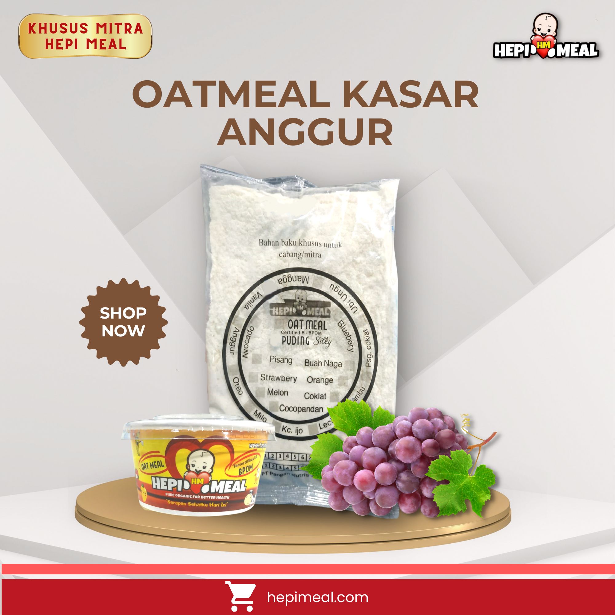 Jual Oat Milk Varian Rasa Buah Anggur KASAR